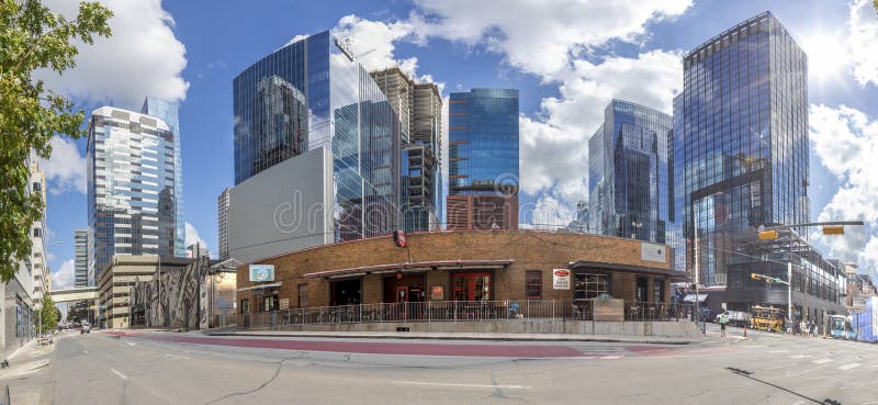 Facade of Modern Skyscraper Downtown in Austin, USA Editorial ...