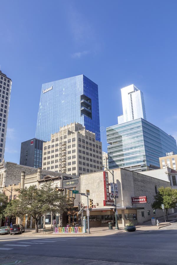 Facade of Modern Skyscraper Downtown in Austin, USA Editorial Stock ...