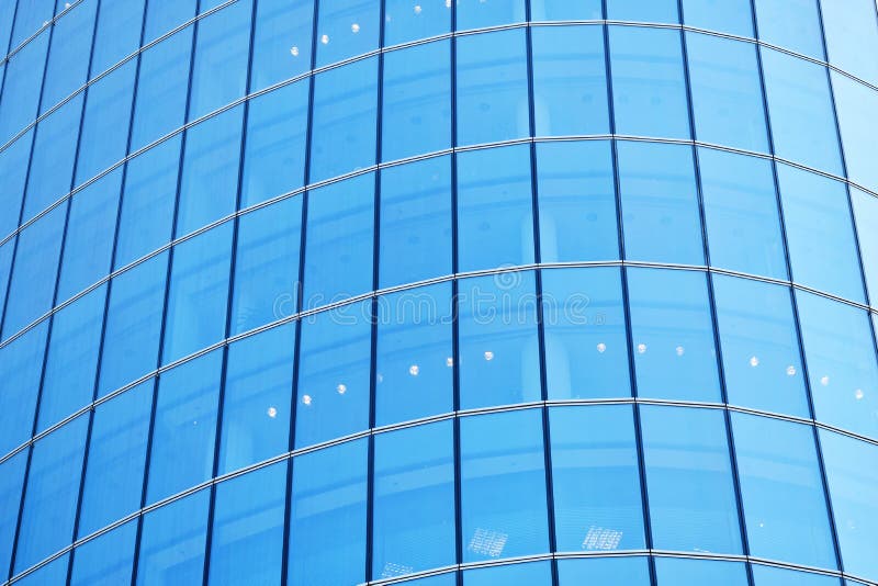 Facade of a Modern Skyscraper from Large Glass Windows Stock Image ...