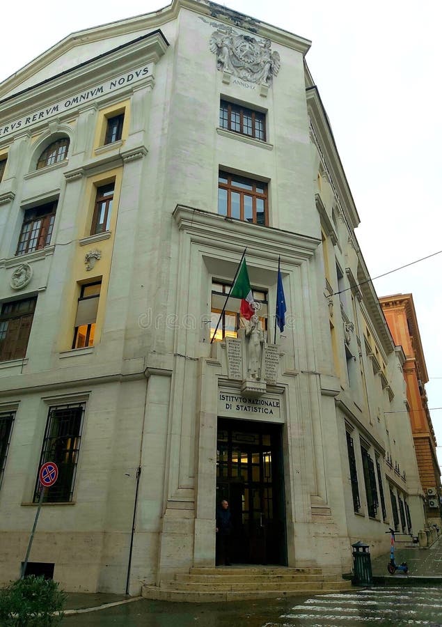 Facade of the National Institute of Statistics Building, Rome, Italy ...