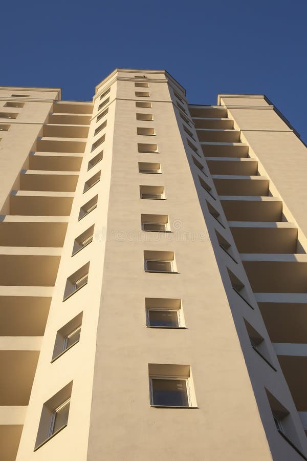 Facade of a New Multi-story Residential Building. Architecture and ...