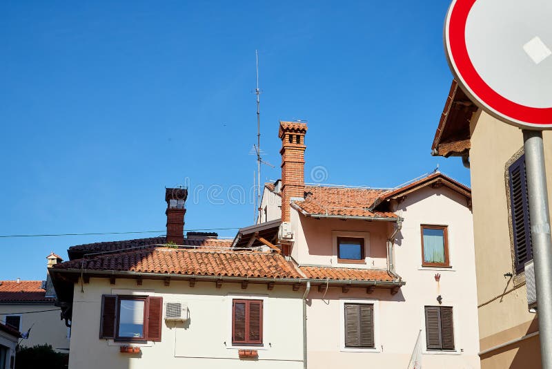 Facade of a Nice Building. Fragment of Wall of House. Bottom View Stock ...
