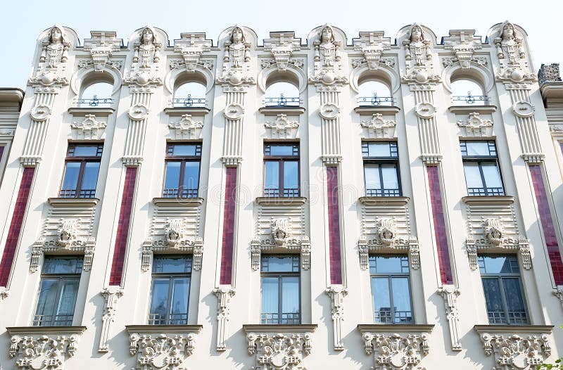 Facade of a nice building stock photo. Image of house - 58392302