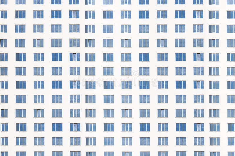 Texture of Facade Architecture with Many Windows Stock Image - Image of ...