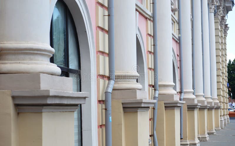 Facade of an old building stock image. Image of facade - 253178277