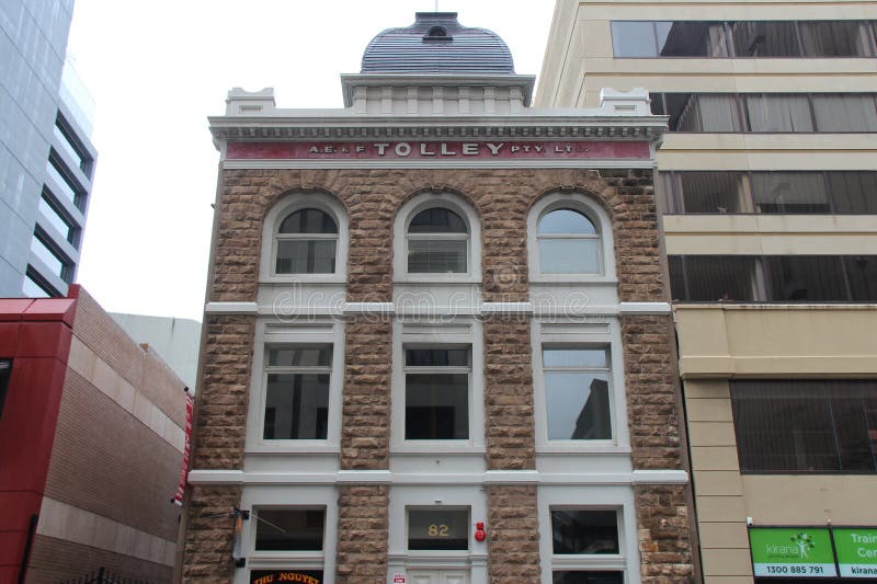 Facade of Old Buildings in Adelaide - Australia Stock Image - Image of ...