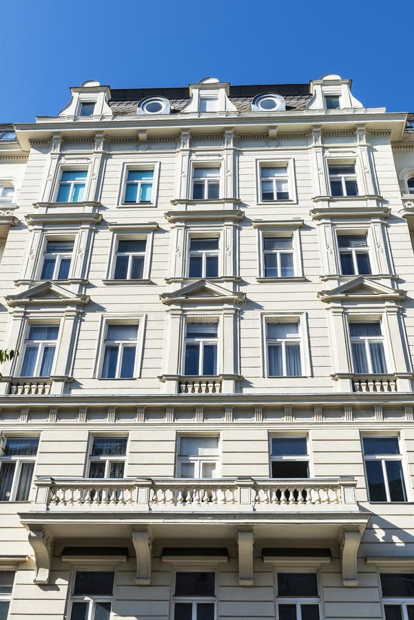 Facade of an Old Classic Building in Vienna, Austria Stock Photo ...