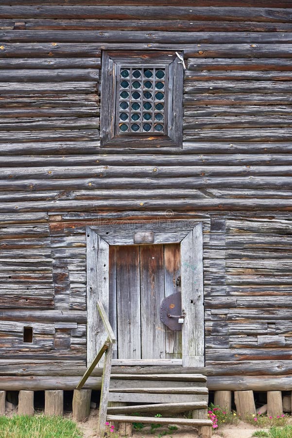 Facade of an Old Rickety Wooden Building Stock Photo - Image of wooden ...