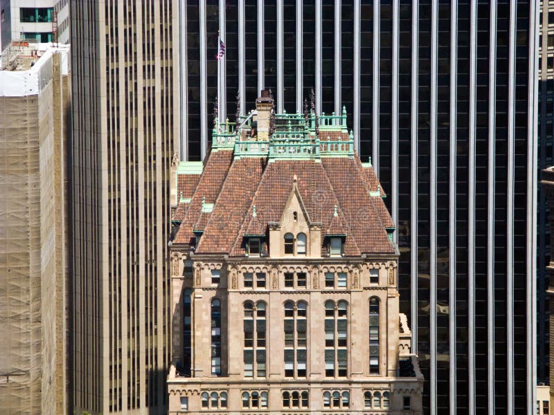 Facade of old skyscraper stock photo. Image of building - 55372454