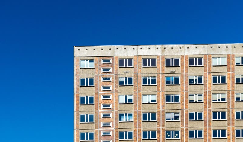 Old Skyscraper - Blue Sky without Clouds Stock Image - Image of house ...