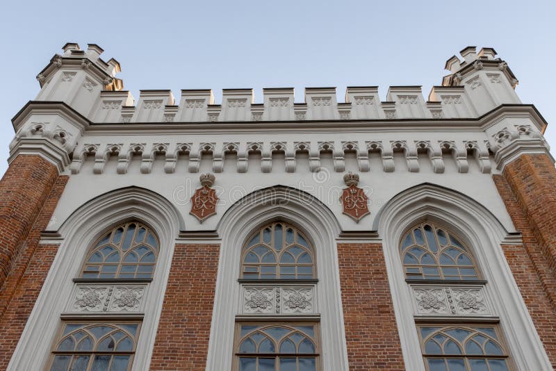 Facade of the Palace in the Gothic Style. Imperial Palace Stables Stock ...