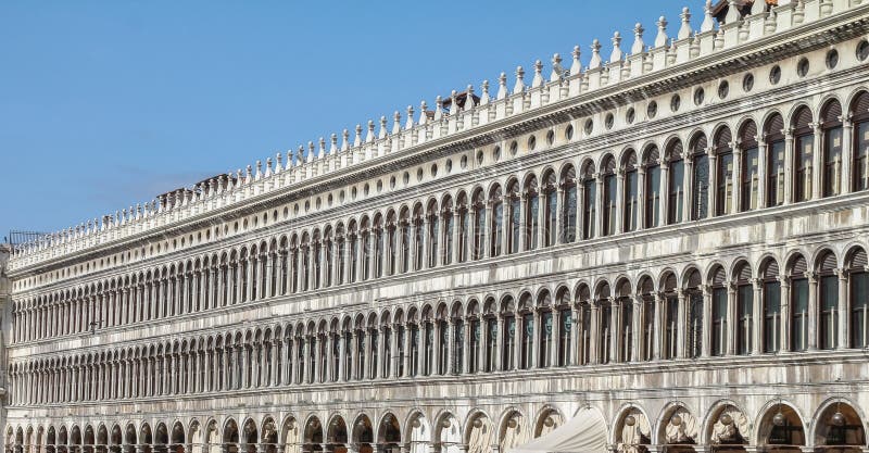 The Facade of the Palace on Piazza San Marco in Venice Stock Image ...