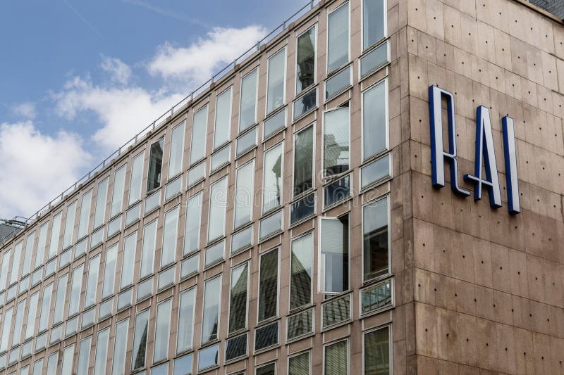 Facade of the RAI Broadcasting Office and Studios in Turin, Piedmont ...