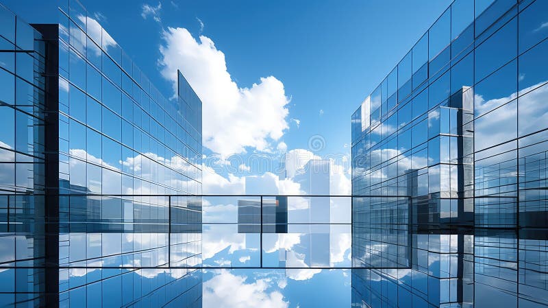 Facade reflective metal stock illustration. Illustration of structure ...