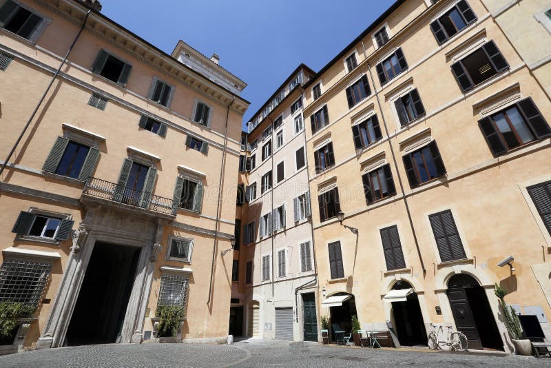 Facade, rome, italy stock image. Image of stone, home - 41776141