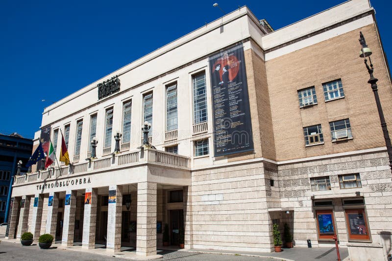 Facade of the Rome Opera House Editorial Stock Photo - Image of culture ...