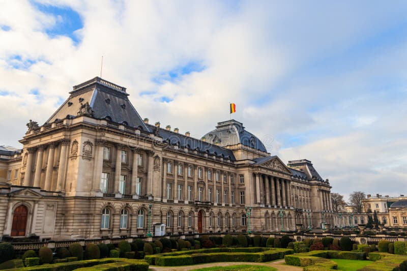 Facade of Royal Palace in Brussels, Belgium Stock Photo - Image of ...