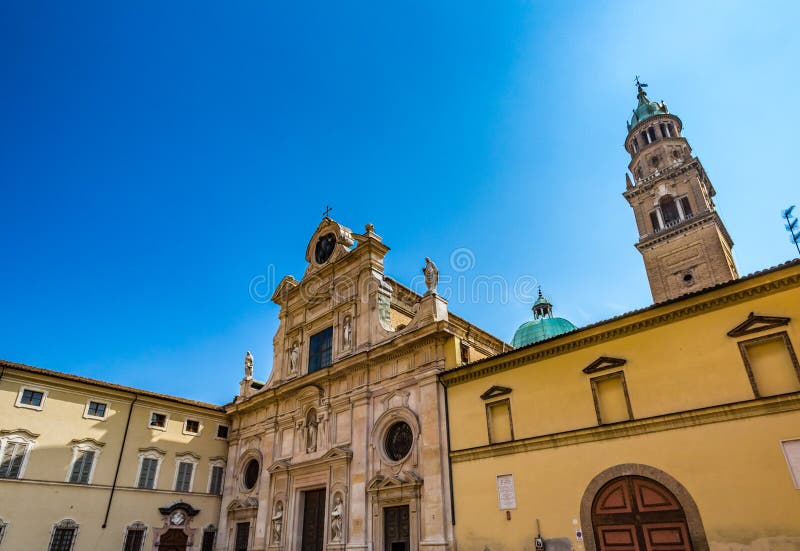 Church in Parma stock image. Image of square, facade - 124723153