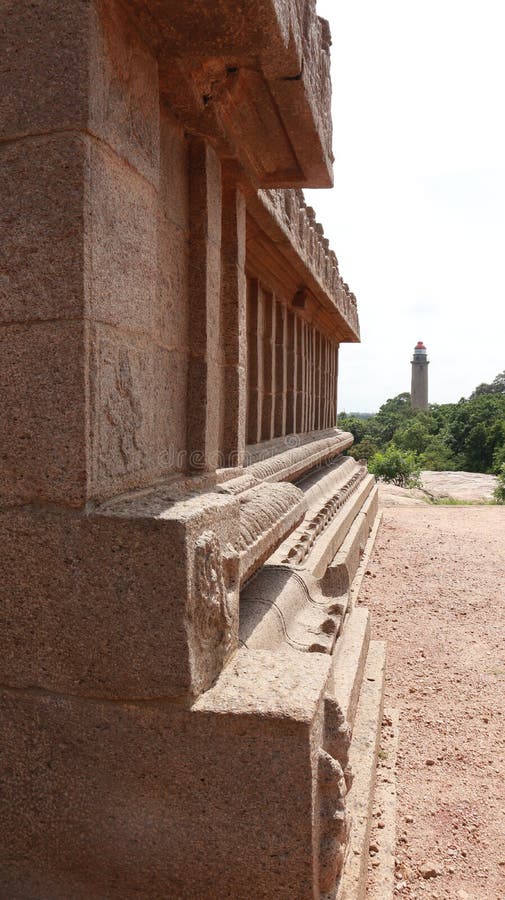 The Facade Sculpture of the Temple is Its One Side Wall. Stock Photo ...