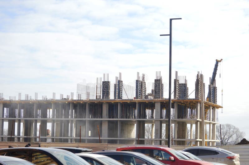 Skyscraper construction stock photo. Image of rise, commercial - 272447282