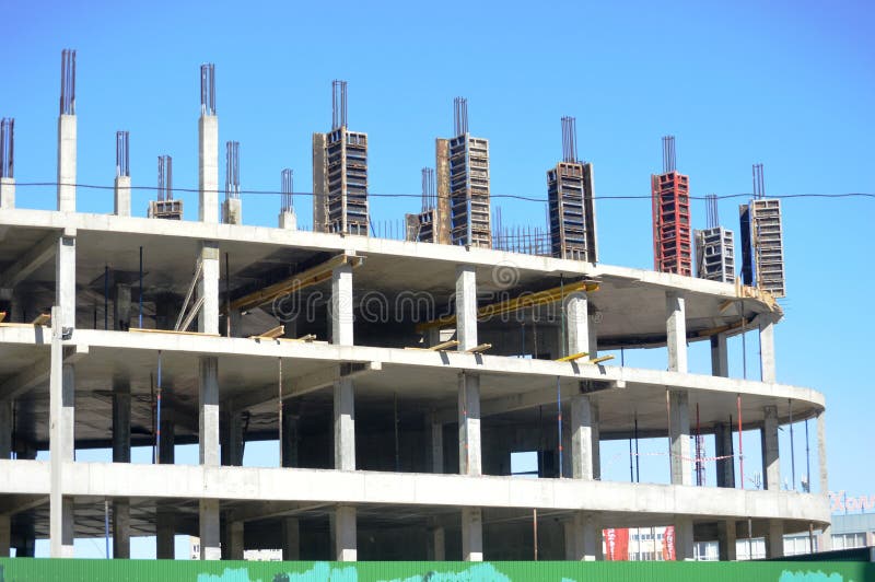 Skyscraper construction stock photo. Image of activity - 273303028