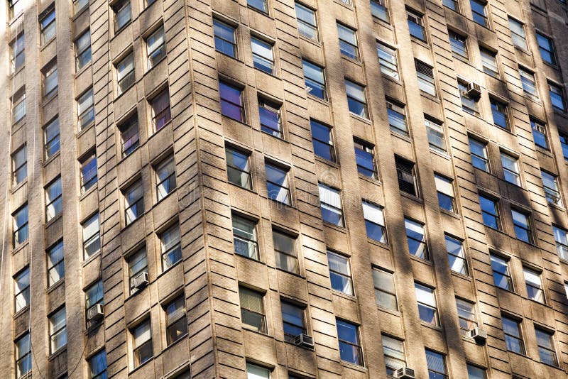 Facade of Skyscraper with Windows Stock Image - Image of historical ...