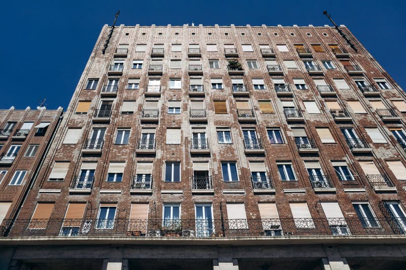 Facade of a Soviet-era Building in Central Budapest Stock Photo - Image ...