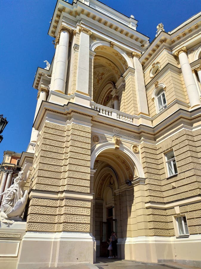 Facade of the State Opera House in Odessa Stock Photo - Image of ...
