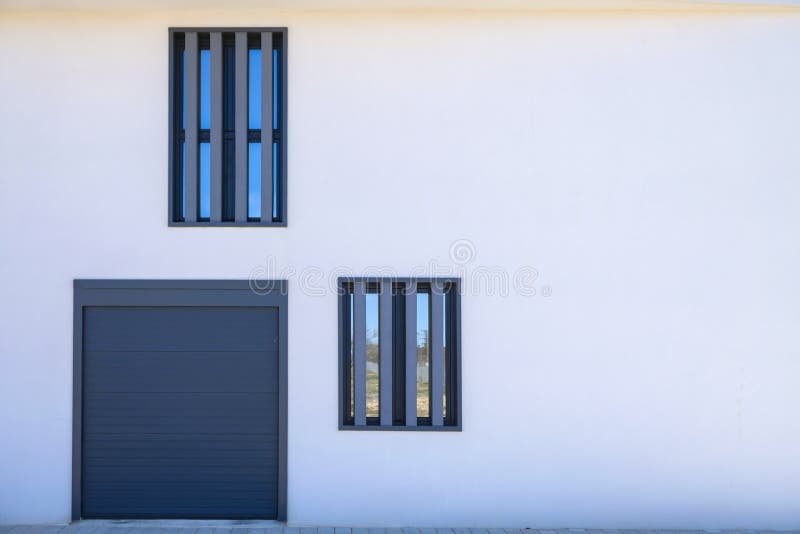 Facade with Straight Lines and Windows Stock Photo - Image of building ...