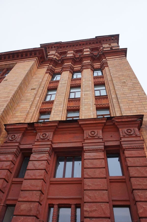 Tall Brick Apartment Building