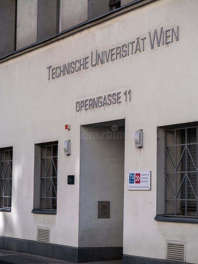 Facade of Technische Universitat Wien at Operngasse 11 - University of ...