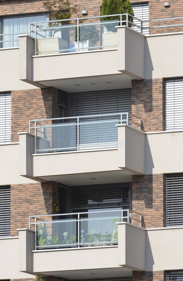 Facade terrace stock image. Image of residence, balcony - 32332883