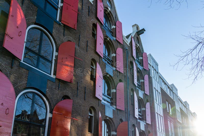 Facade of a Traditional House in Amsterdam Stock Photo - Image of ...