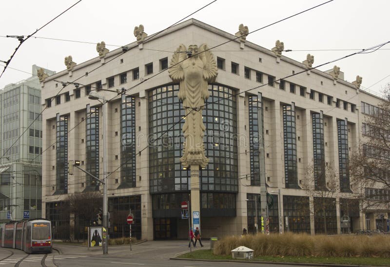 Facade Of TU, Vienna University Main Library Building, Editorial Photo ...