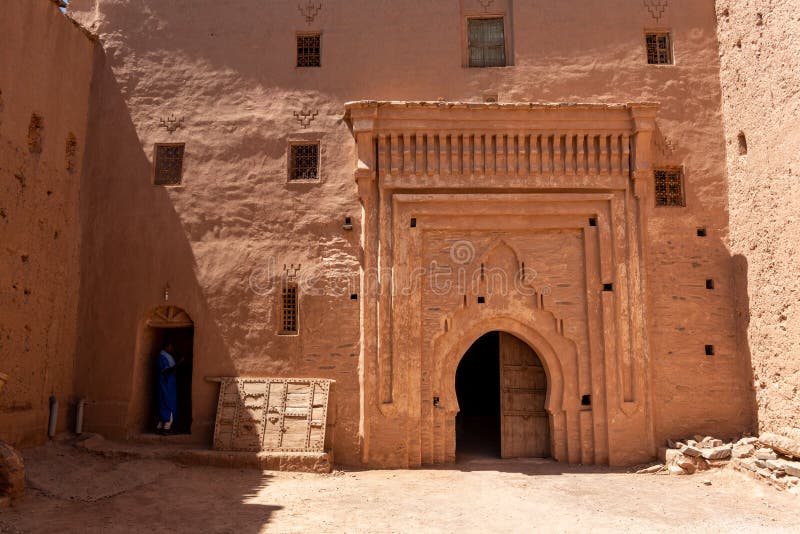Facade of a Typical Berber House Build of Clay Stock Image - Image of ...