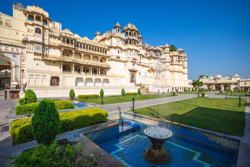Udaipur City Palace Located at Udaipur, Rajasthan, India Stock Photo ...