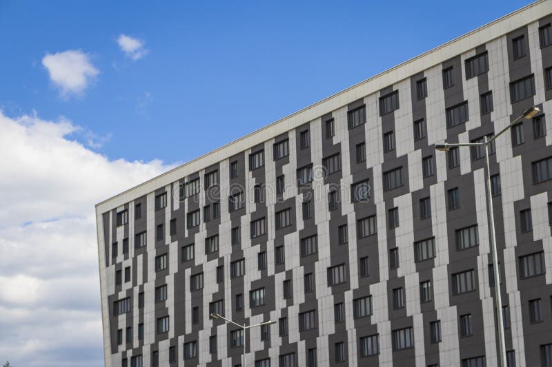 Facade of the Urban, Modern Building. City Stock Image - Image of steel ...