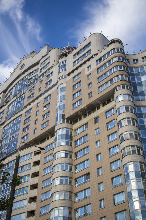 Facade of the Urban, Modern Building. City Stock Image - Image of ...