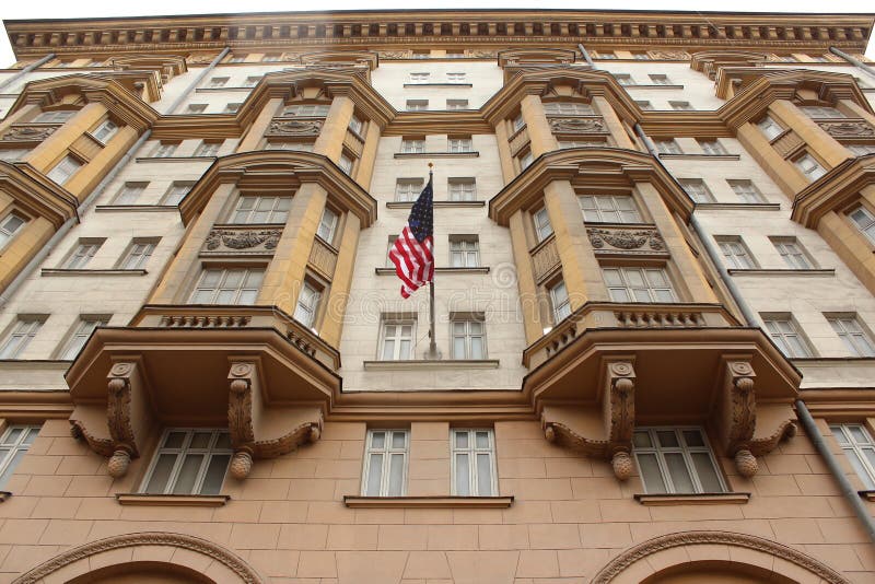 Facade of the US Consulate in Moscow Stock Photo - Image of office ...