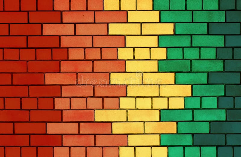 Colorful brick wall stock image. Image of mottled, concrete - 30000623