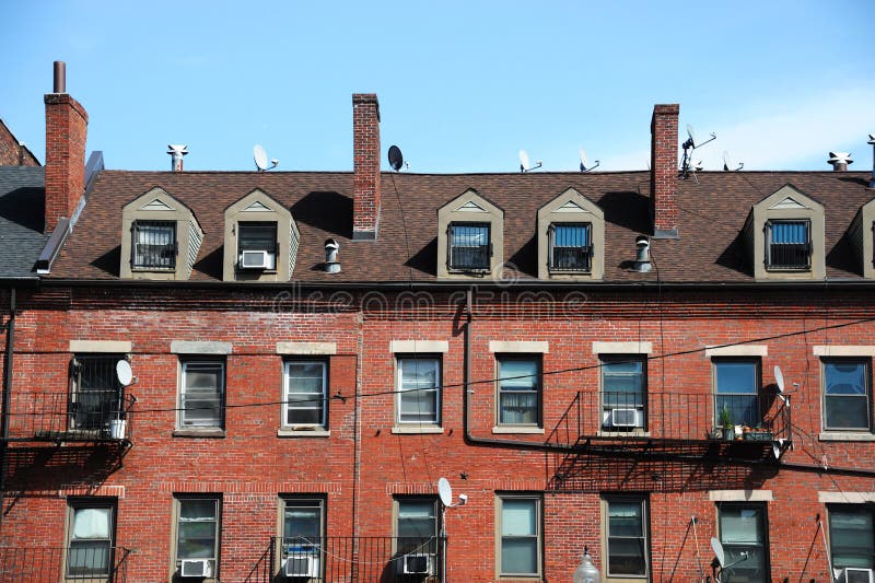 Facade View of Old Apartment Building Stock Image - Image of home, wall ...