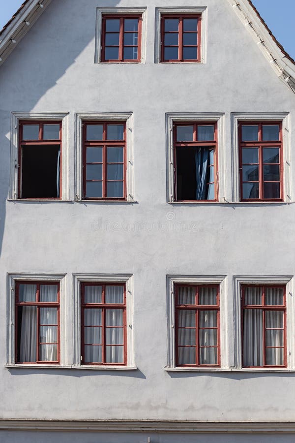 Facades of Historical Framework Buildings Stock Image - Image of ...