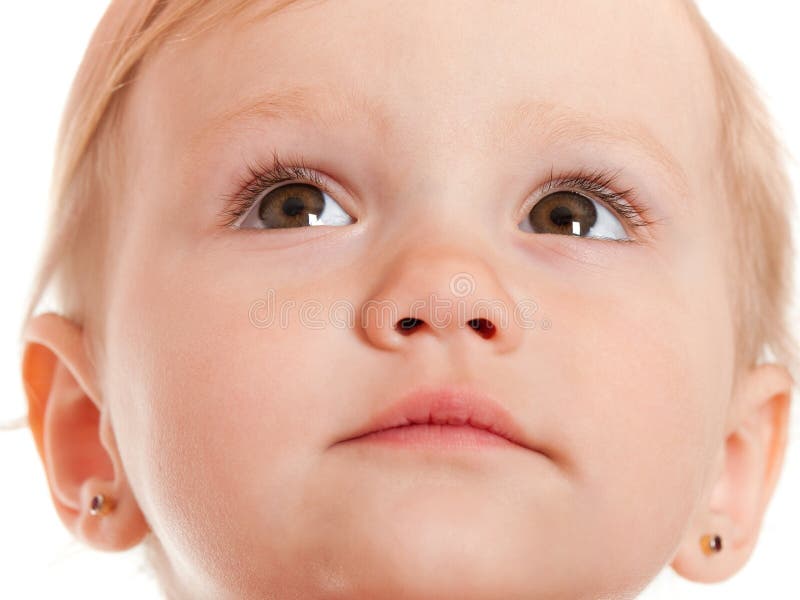 Baby s side face stock image. Image of love, attentive - 2183181