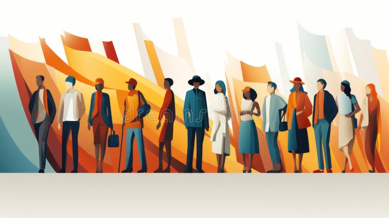 Different People Faces Pattern. Collage from Different People ...