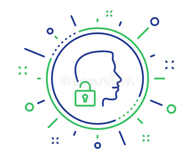 Face Accepted Line Icon. Access Granted Sign. Vector Stock Vector ...