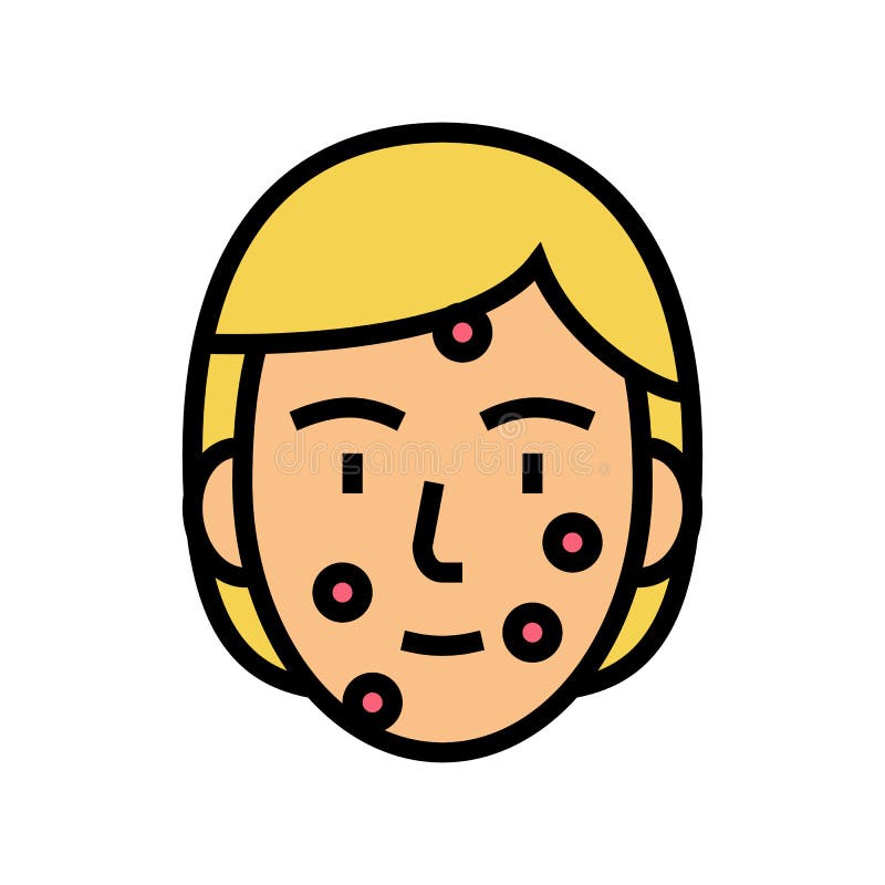 Face Acne Color Icon Vector Color Illustration Stock Illustration ...