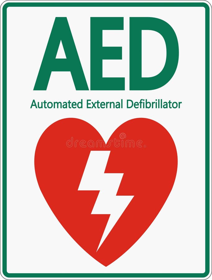 Face Adhesive AED Sign Symbol,label Icon on White Background Stock ...
