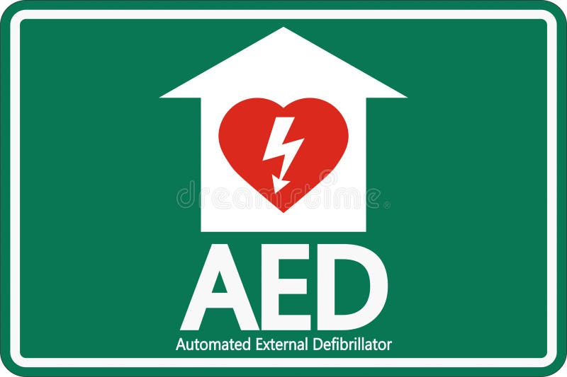 Face Adhesive AED Sign Symbol,label Icon on White Background Stock ...