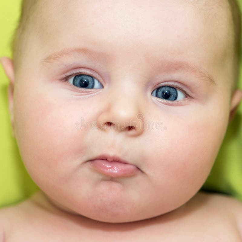 Face of Nice Blue-eyed Baby Stock Photo - Image of girl, pretty: 30254512