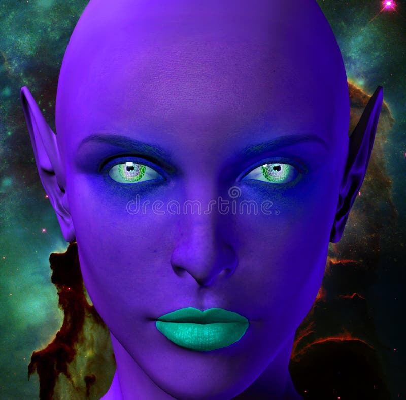 The face of an alien stock image. Image of eternity - 123638217
